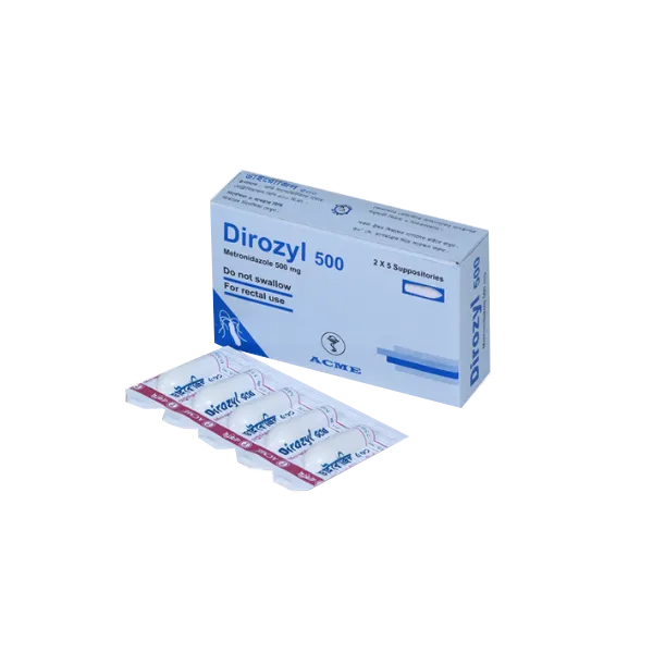 DIROZYL 500 MG SUPP | THE ACME LABORATORIES LTD | Order Online - OsudPotro