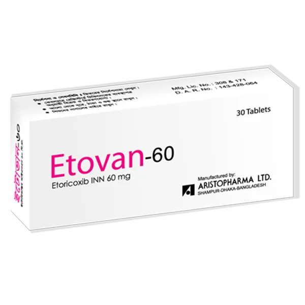 Etovan-60 mg Tablet | Aristopharma Ltd. | Order Online - osudpotro