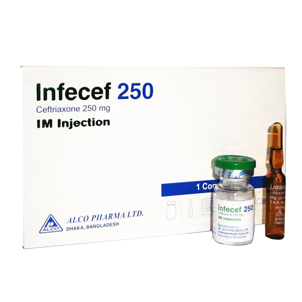 Infecef 250 mg/vial Injection | Alco Pharma Ltd. | Order Online - osudpotro