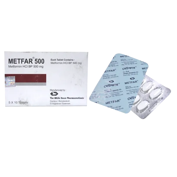METFAR 500MG TAB | THE WHITE HORSE PHARMACEUTICALS | Order Online ...