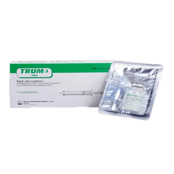 Trum 3 IM/IV 1gm Injection: Uses, Dosage, Side Effects, Generic, Price ...