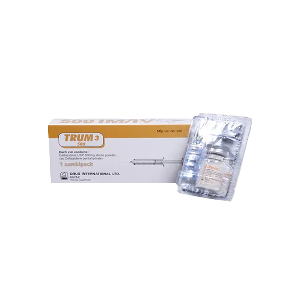 Trum 3 IM/IV 500mg Injection: Uses, Dosage, Side Effects, Generic ...
